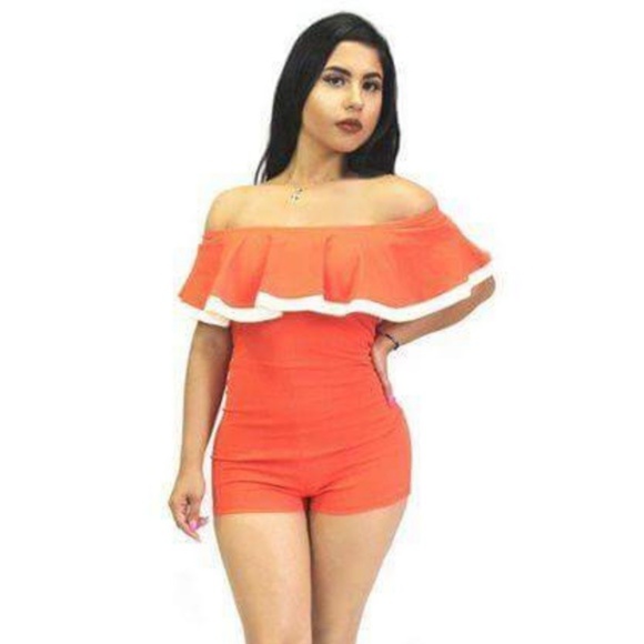 Pants & Jumpsuits | Off Shoulder Bodycon Romper | Poshmark